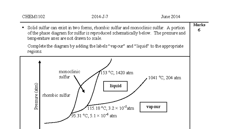 CHEM1102 Phase Diagrams and Triple Point Analysis: Q&A Guide - Studocu