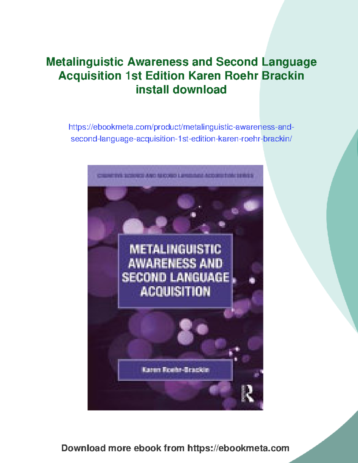 Metalinguistic Awareness in SLA: Insights from Cognitive Science - Studocu
