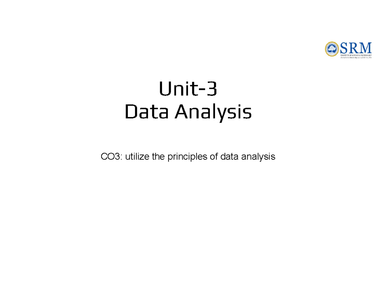 UNIT 3 - Data Analysis: Compiling Observations and Threat Catalogs - Studocu