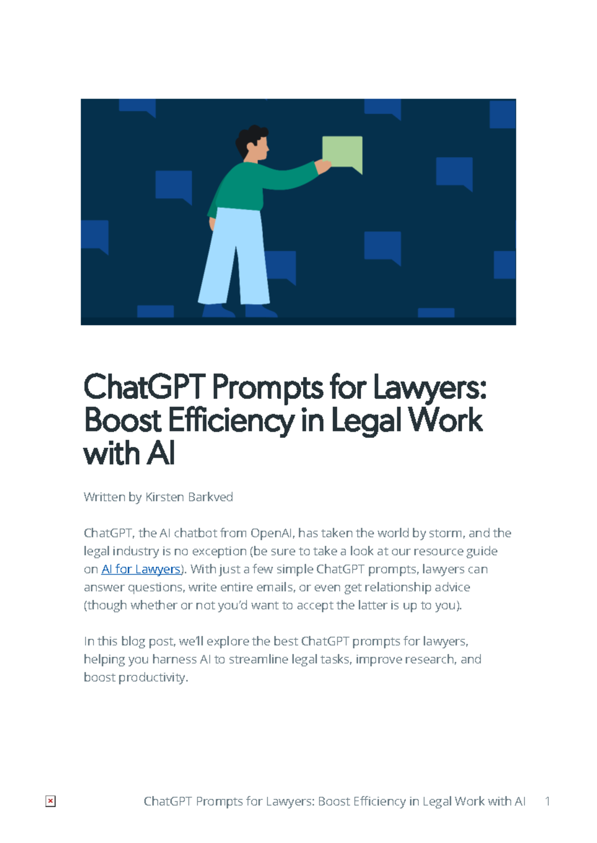ChatGPT Prompts for Lawyers: Enhance Legal Efficiency with AI - Studocu