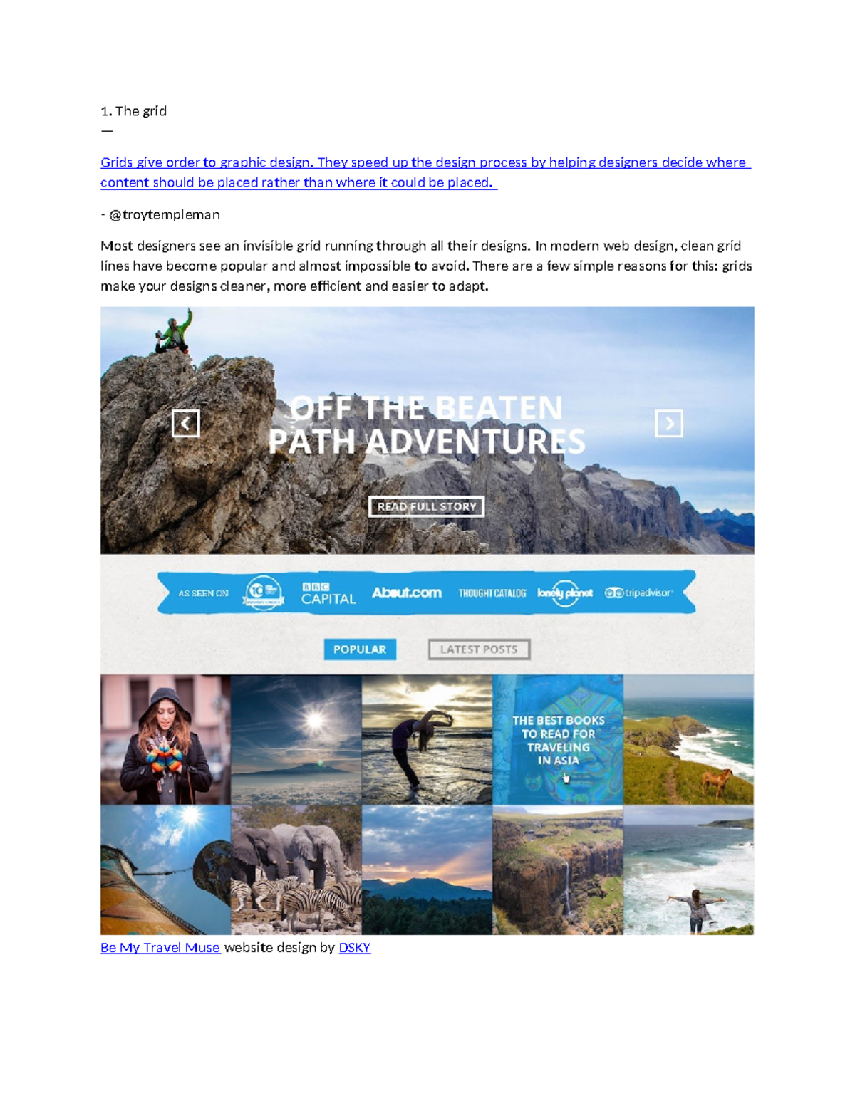 5 composition - notes - The grid — Grids give order to graphic design ...