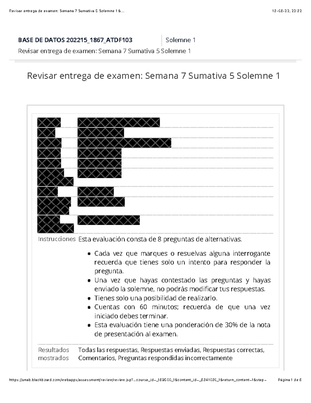 Revisar Examen Sem 7 Sumativa 5 ATDF103 - Solemne 1 - Studocu