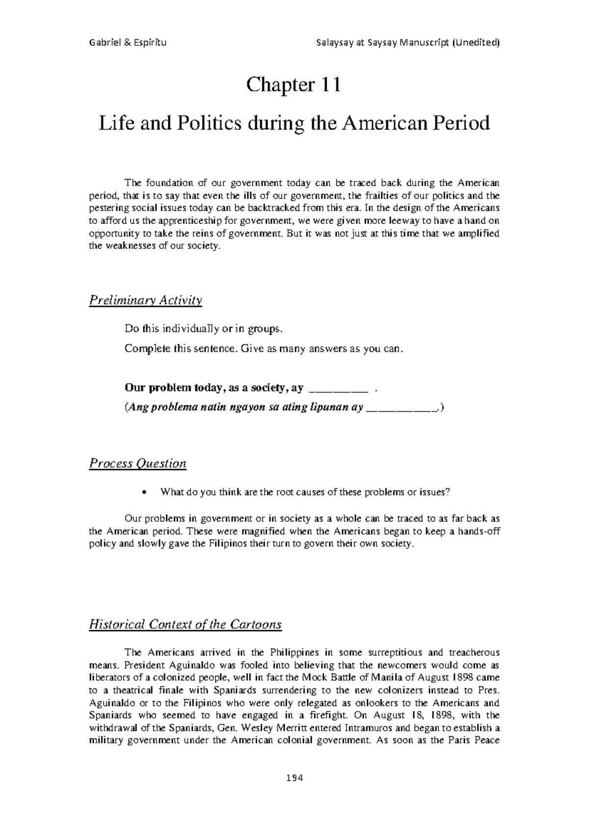 Chapter 11: Life and Politics in the American Era (1898-1941) - Studocu