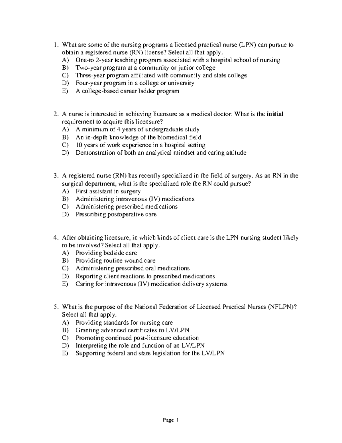 Chapter 2: Starting Your Nursing Career Journey (NURS 101) - Studocu
