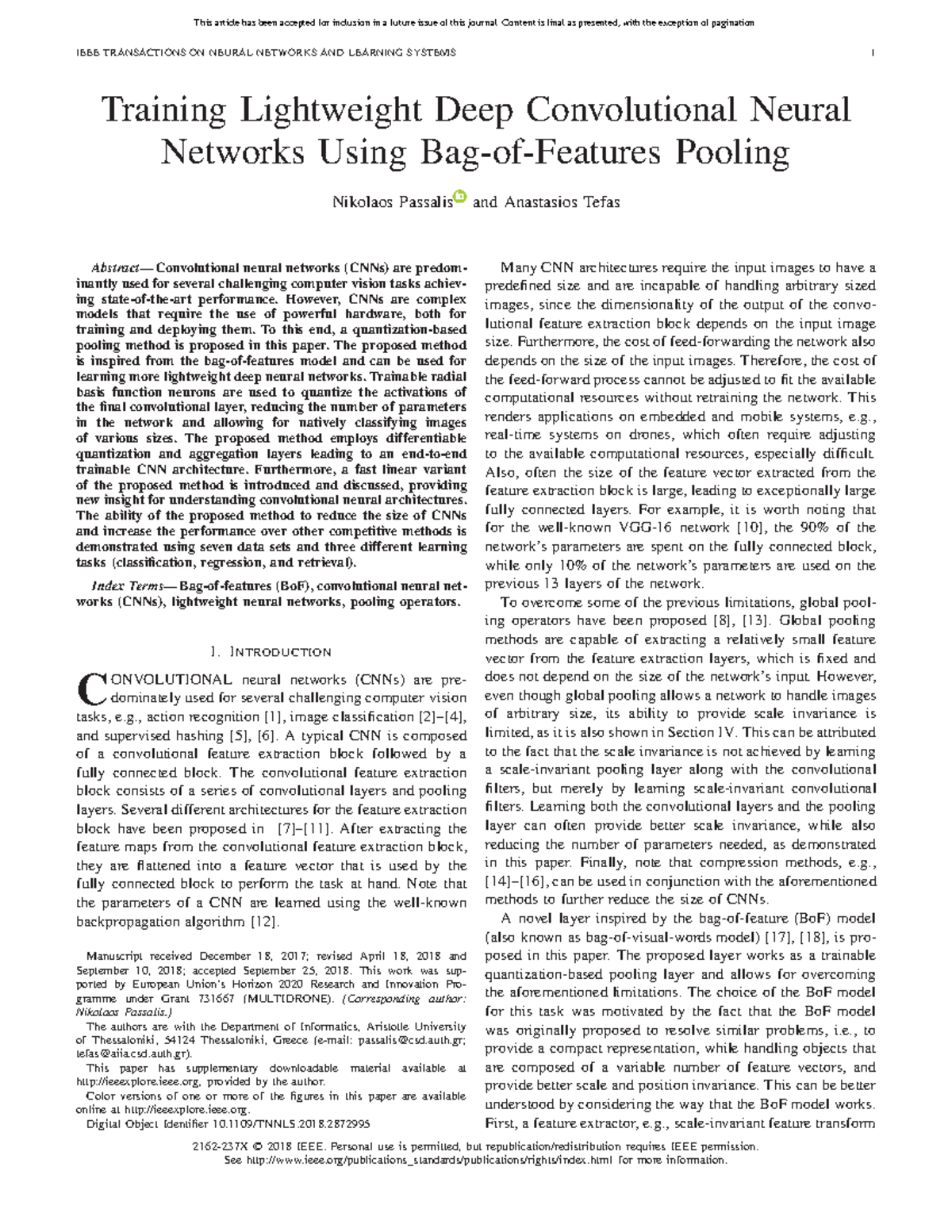 Tnnls - AI stuff - IEEE TRANSACTIONS ON NEURAL NETWORKS AND LEARNING ...