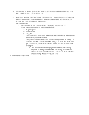 Task 4 - Passed - Brittany Moody D172 – Assessing Student Learning Task 4 11/15/ A) Describe an ...