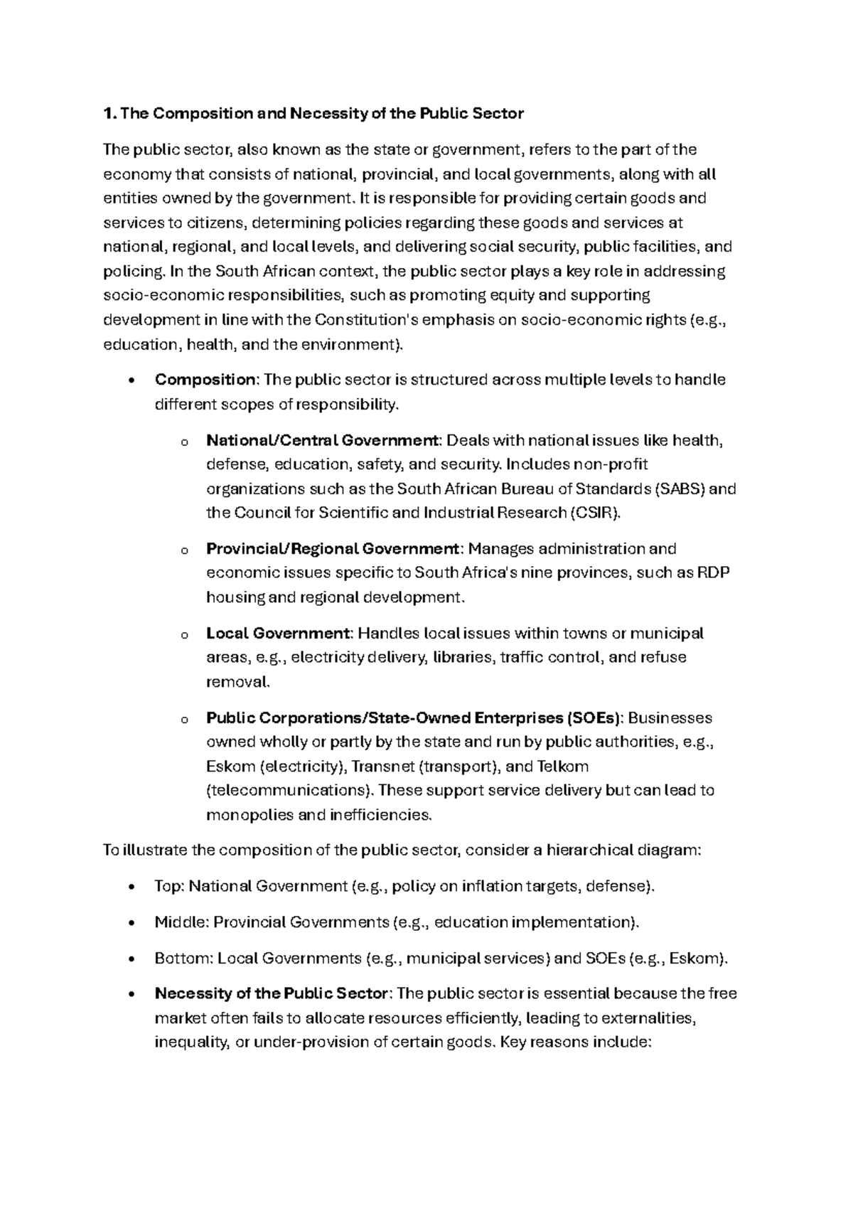Public Sector Overview: Composition, Necessity & Objectives (ECO101 ...