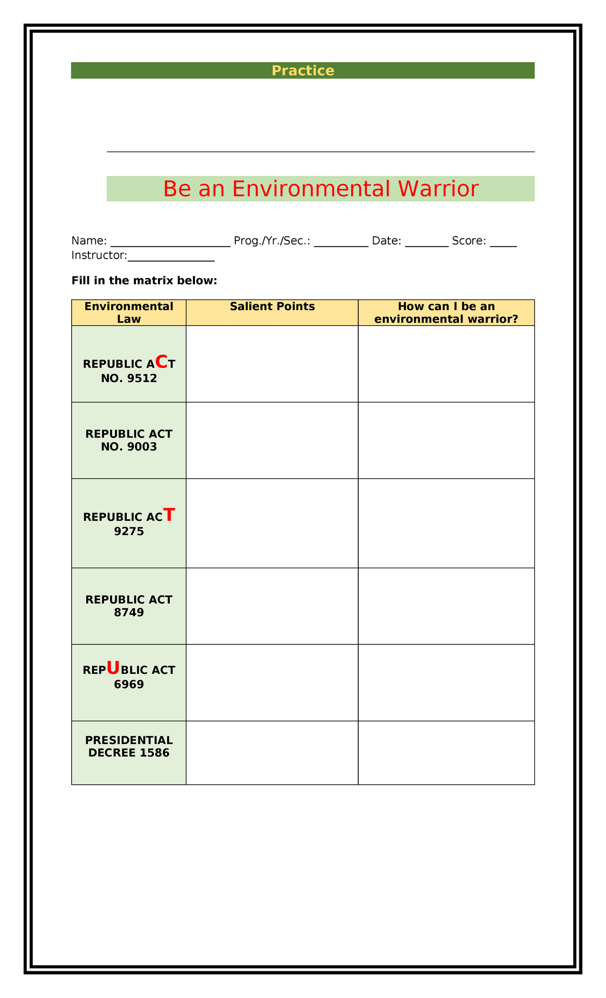 Activity-NO - A journal activity - Practice - Studocu