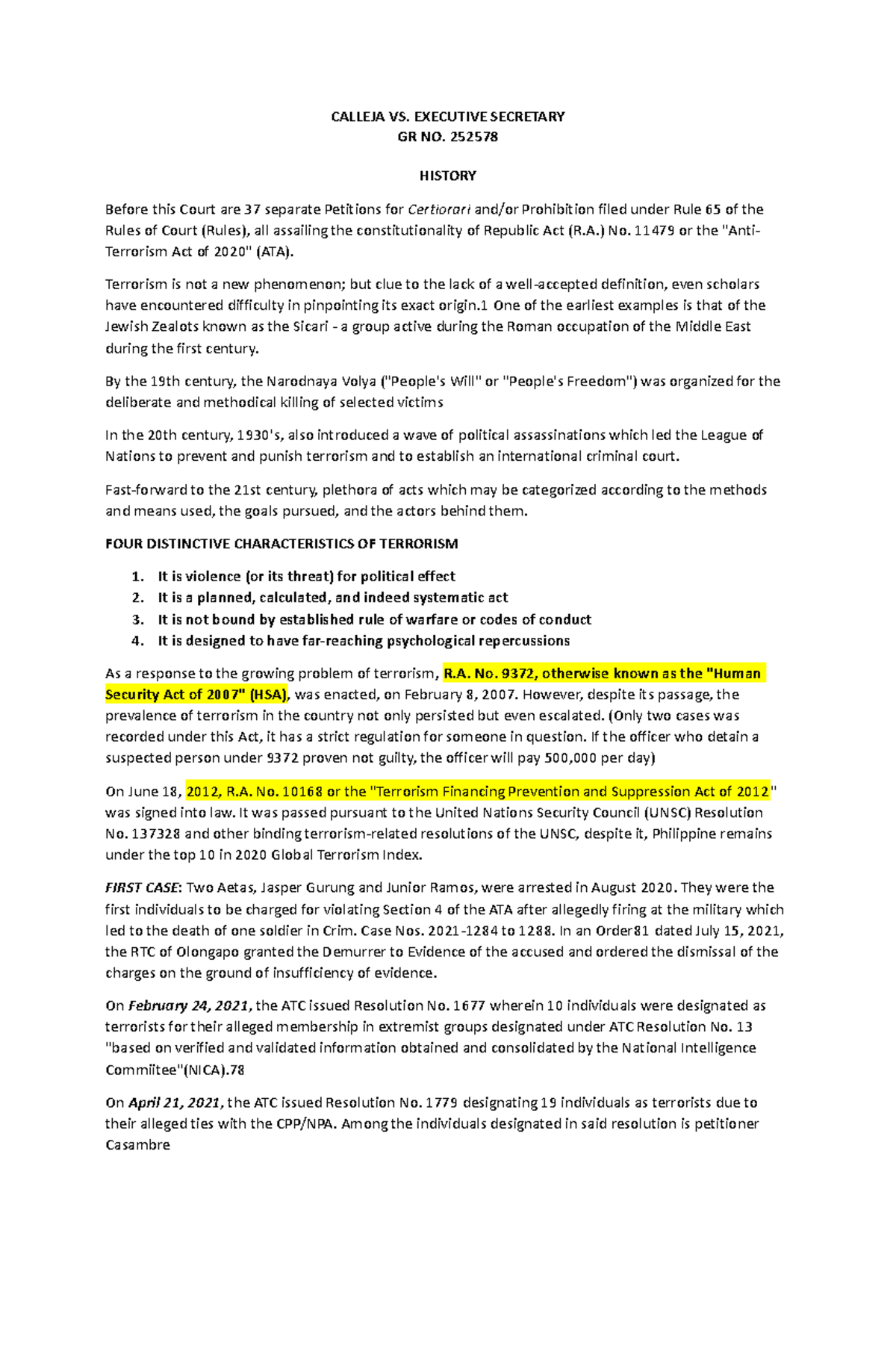 Calleja VS Executive Secretary - CALLEJA VS. EXECUTIVE SECRETARY GR NO ...