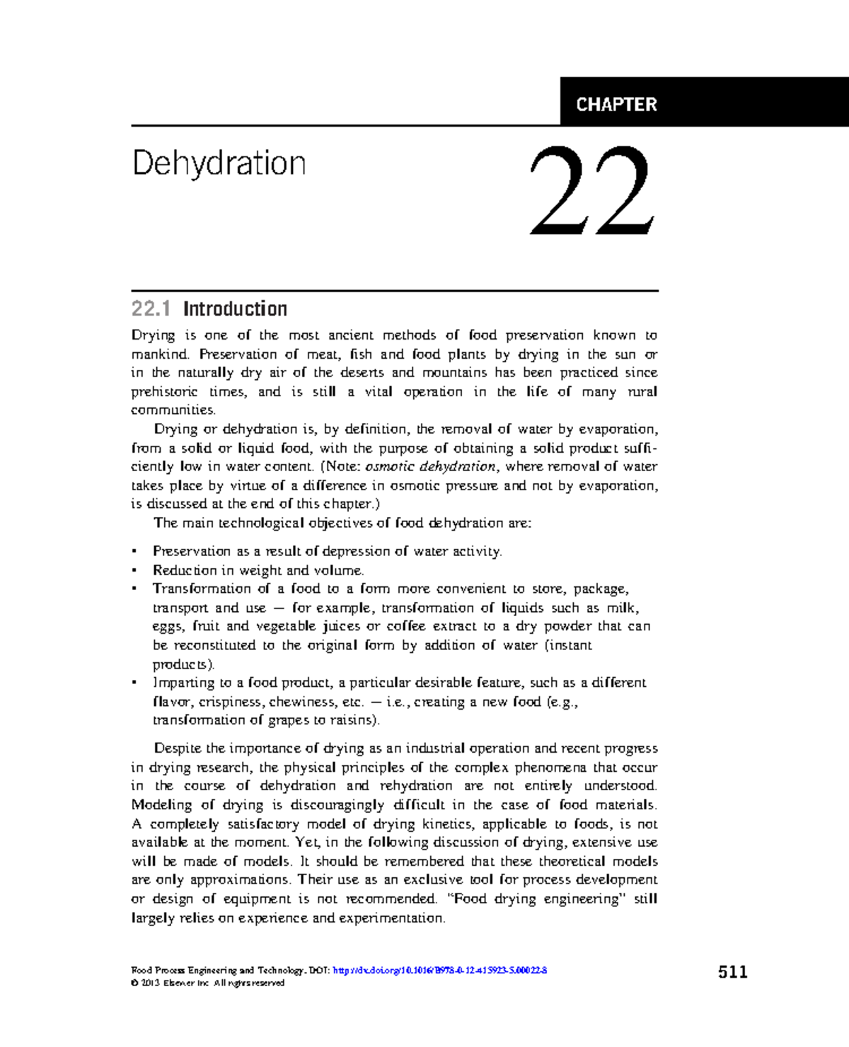CHAPTER 22: Dehydration in Food Process Engineering - Studocu
