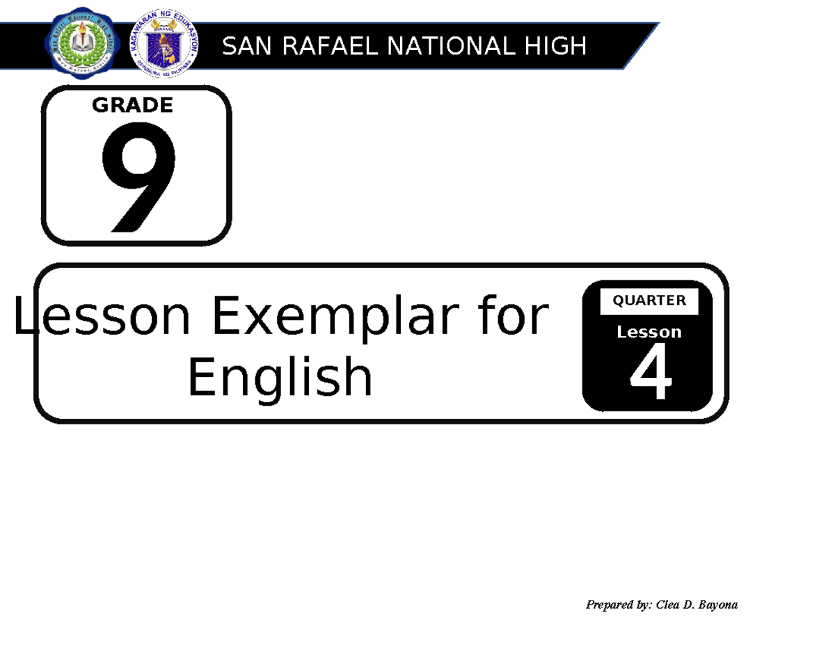 ENG9/Q2/Lesson 4: Capitalization & Punctuation Marks Lesson Plan - Studocu