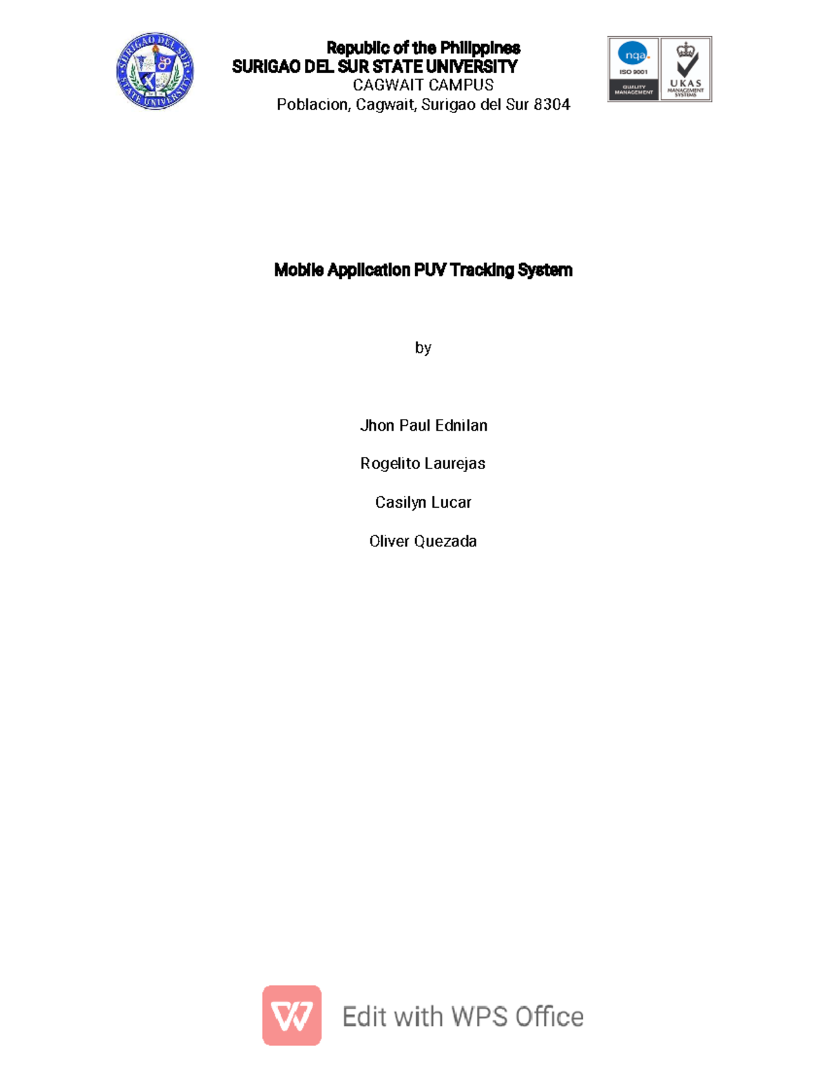 Mobile Application PUV Tracking System Overview and Features - Studocu