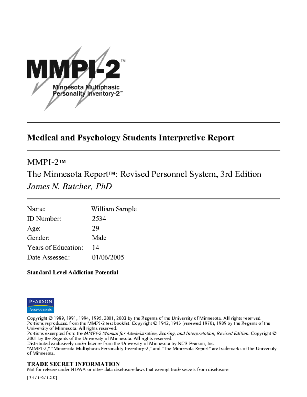 Chapter 3 MMPI-2 Interpretive Report for Medical & Psychology Students - Studocu