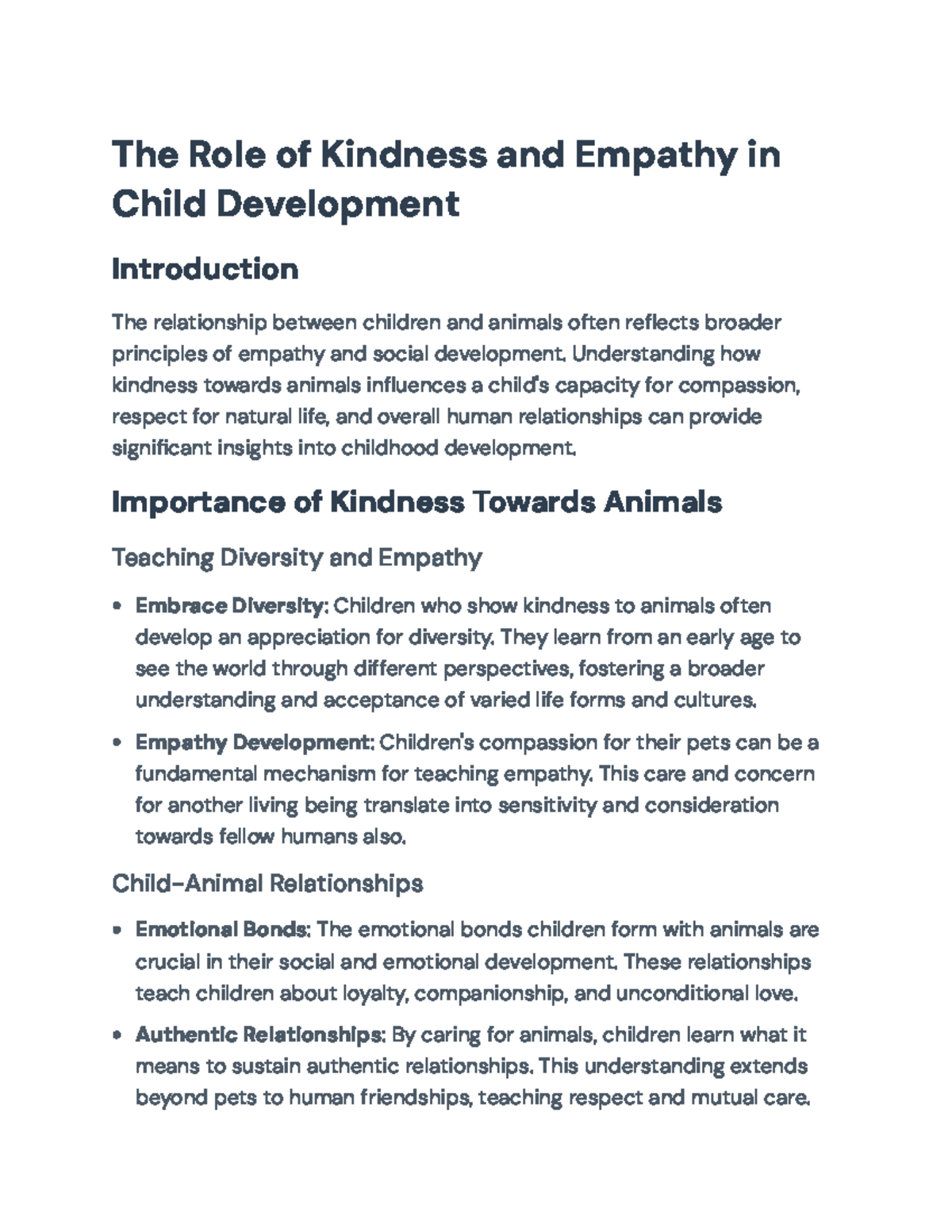 The Role of Kindness and Empathy in Child Development: Key Insights ...