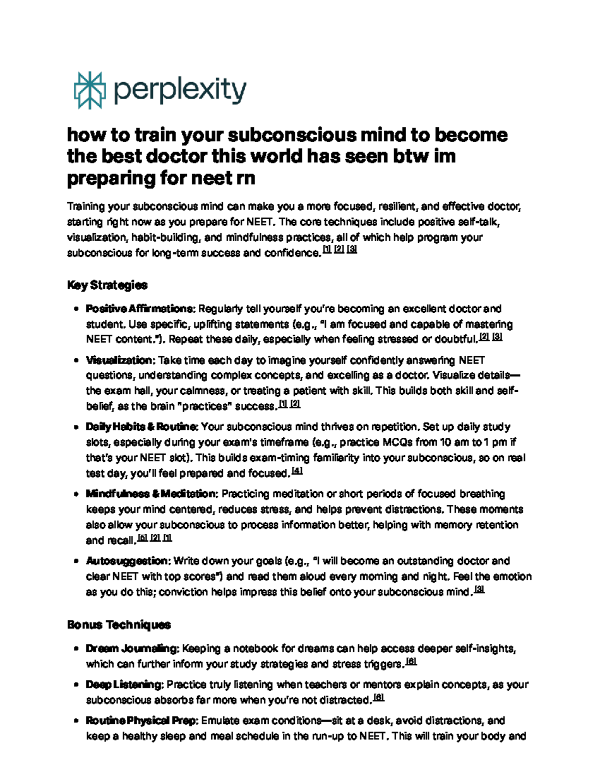 NEET Preparation: Training Your Subconscious Mind for Success - Studocu