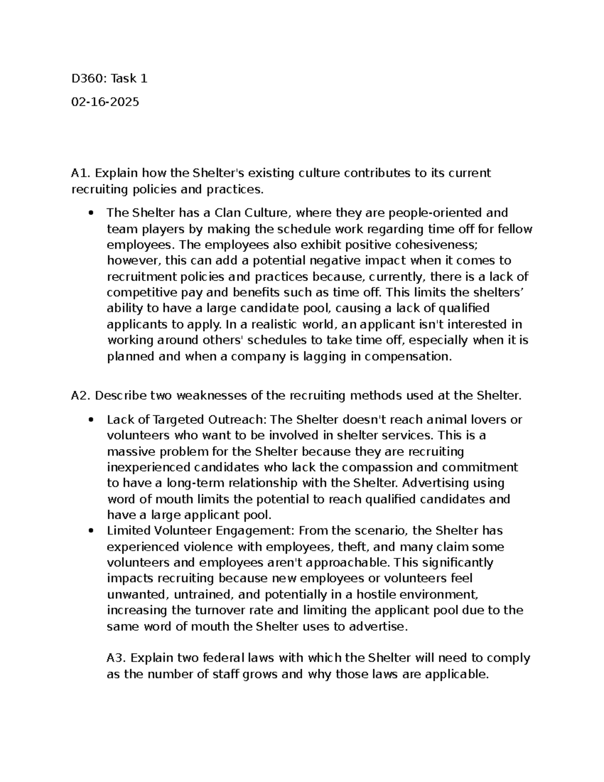 D360: Capstone Task 1 - Analyzing Recruitment Policies & Culture at The ...