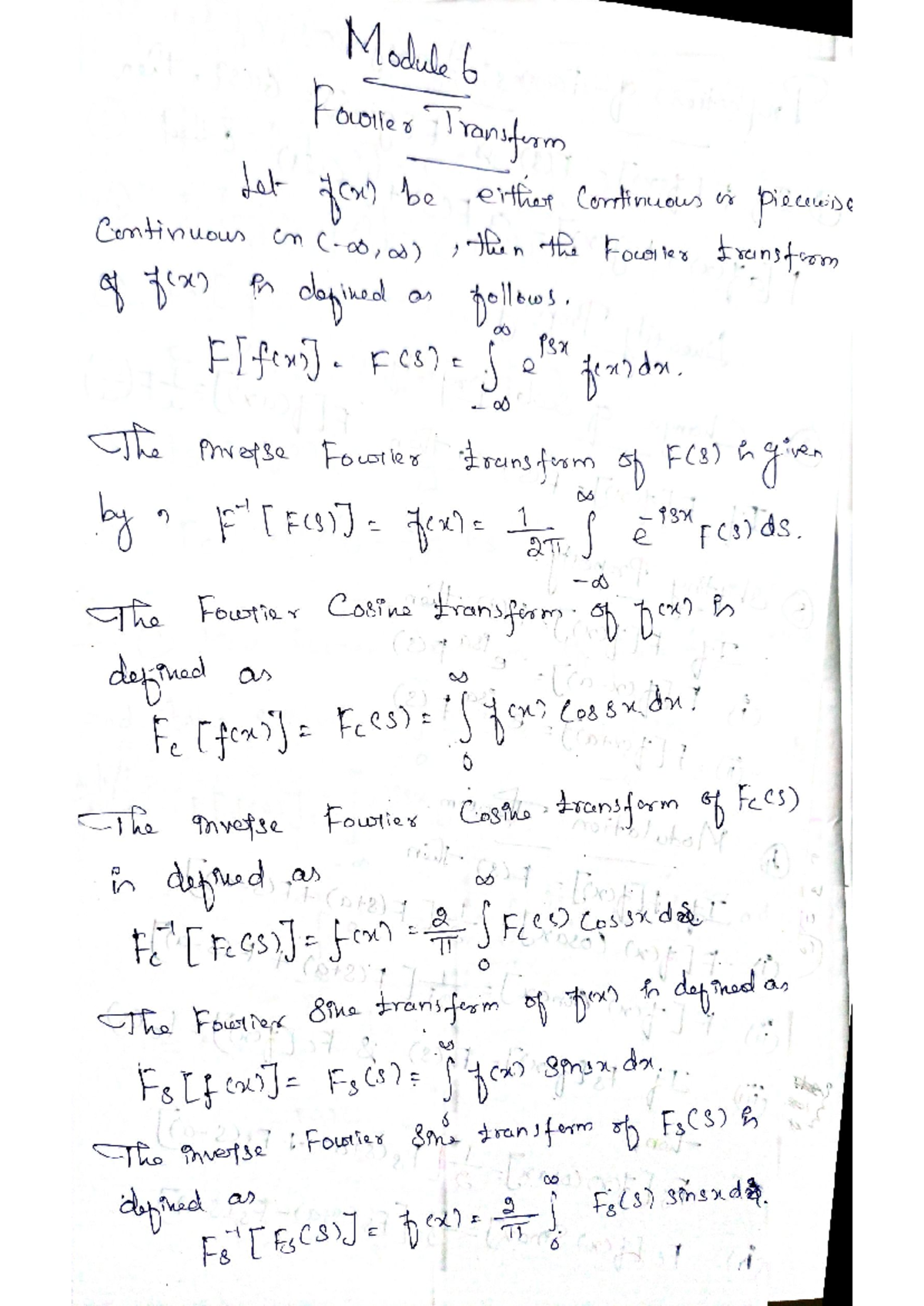 DET - Module 6: Comprehensive Guide to Fourier Transforms - Studocu