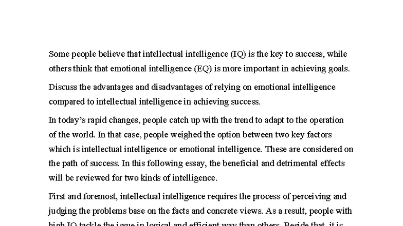 EQ vs. IQ: Balancing Emotional and Intellectual Intelligence for ...