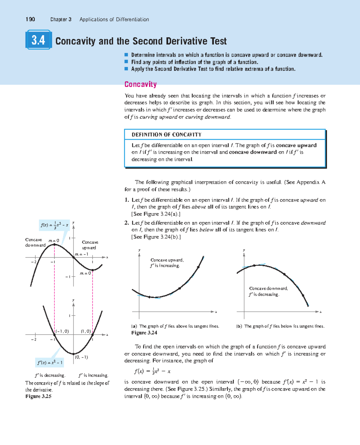190 Chapter 3.4 Concavity and the Second Derivative Test Notes - Studocu