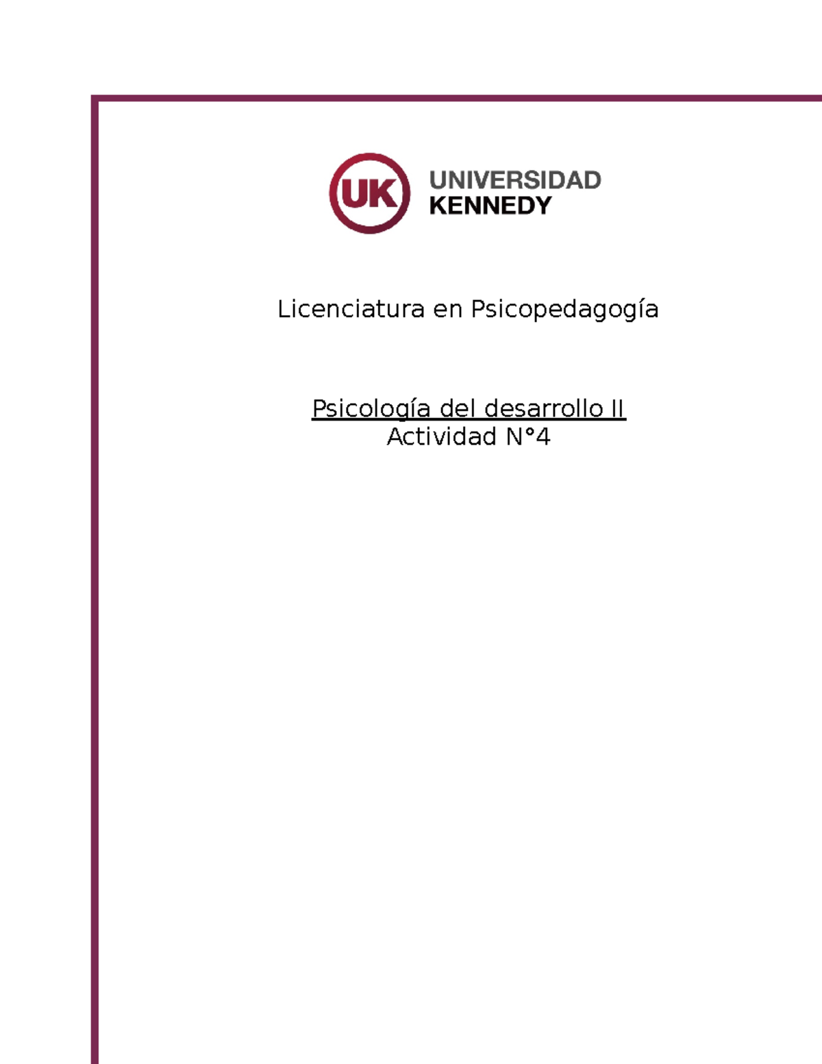 Psicología del desarrollo II - Reflexiones sobre la Vejez ACT 4 - Studocu
