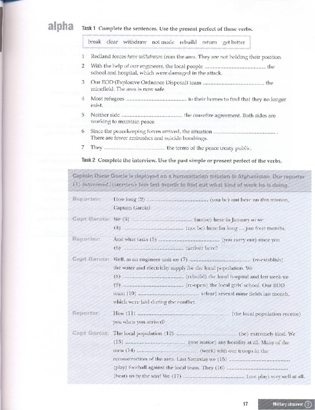 C2 Workbook Unit 3: Present Perfect & Communication Exercises - Studocu