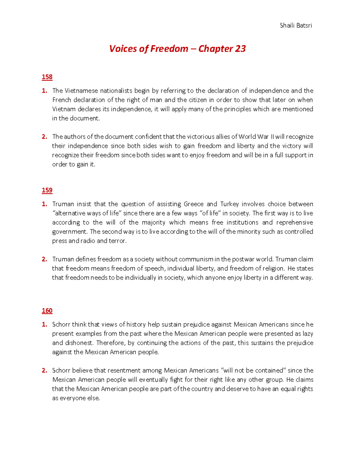 Voices of Freedom – Chapter 23 - Shaili Batsri Voices of Freedom ...