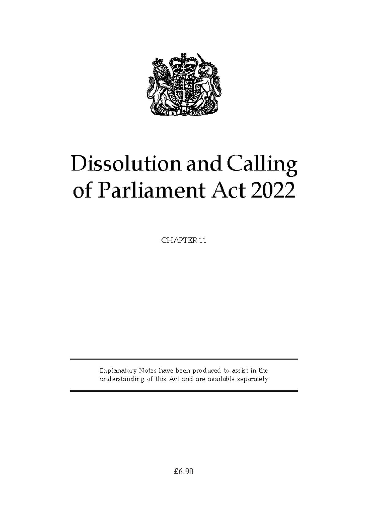 Dissolution and Calling of Parliament Act 2022 - Comprehensive Overview ...