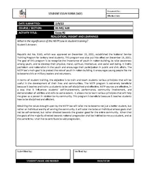 LAB REPORT EXPERIMENT 2 - Mapua University School of Mechanical and ...