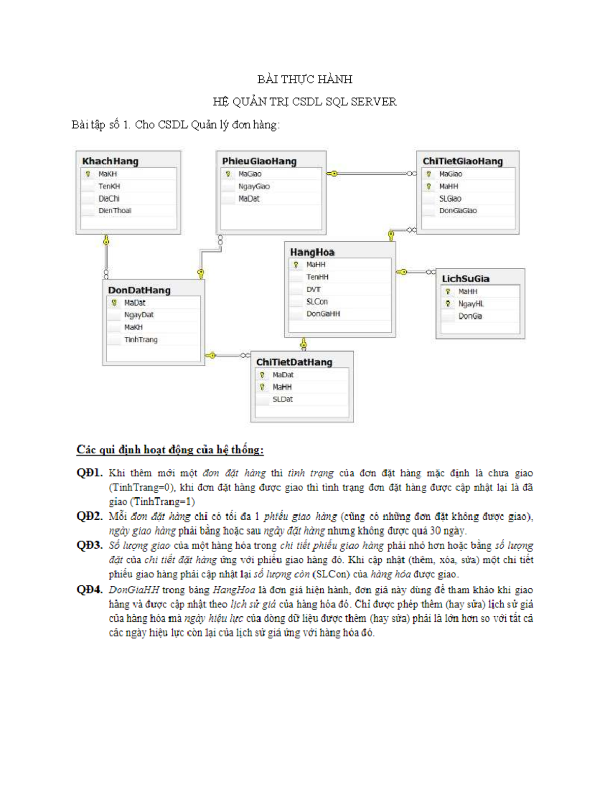 Bai thuc hanh Hqtcsdl so1 - Cơ Sở Dữ Liệu - BÀI THỰC HÀNH HỆ QUẢN TRỊ ...
