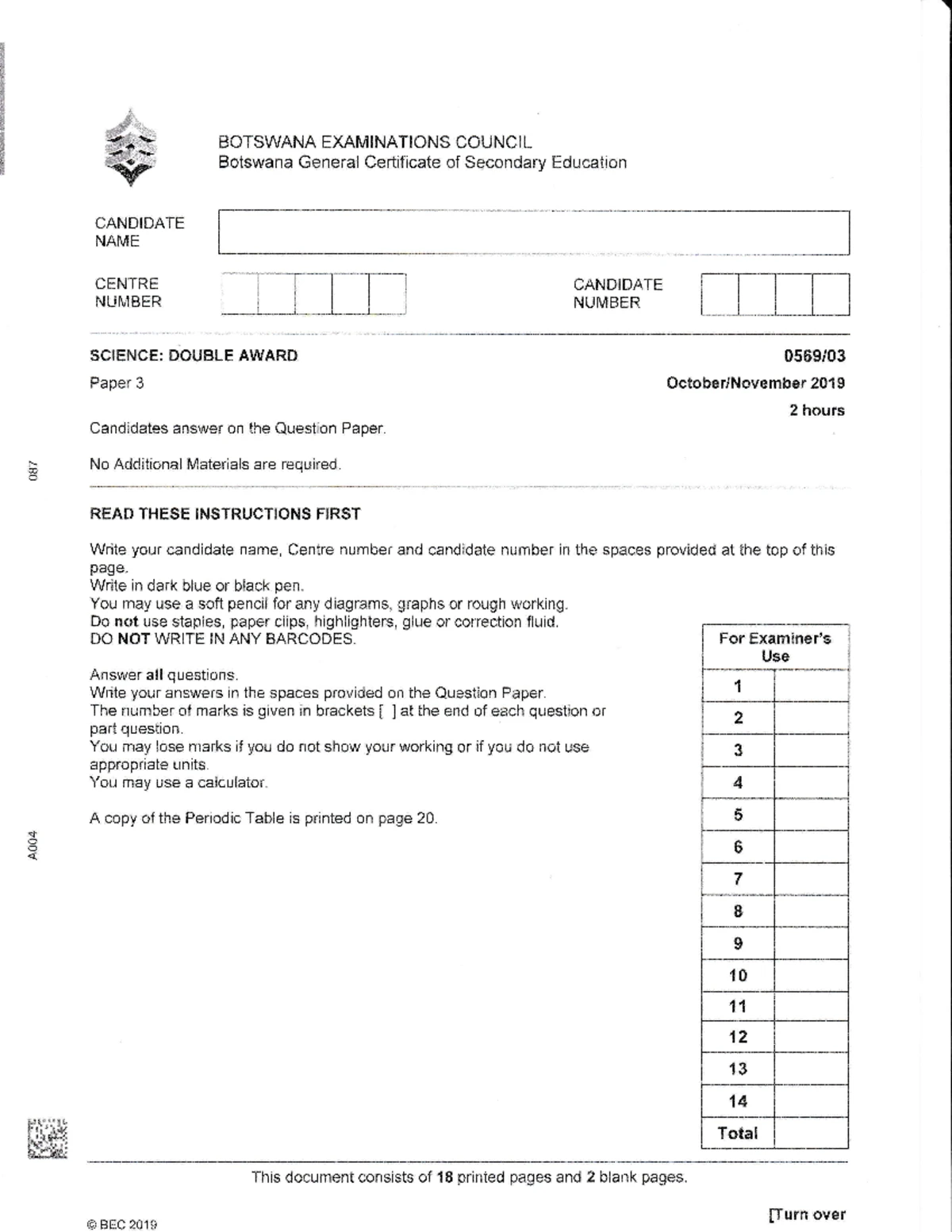 Bgcse SDA Paper 4 2019 - Comprehensive Revision Guide - Studocu