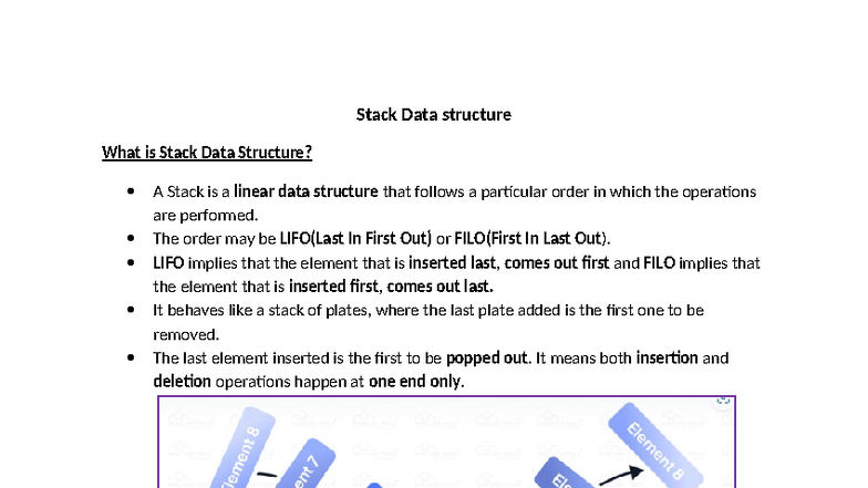 04 Stack Data Structure: LIFO Principles and Applications - Studocu