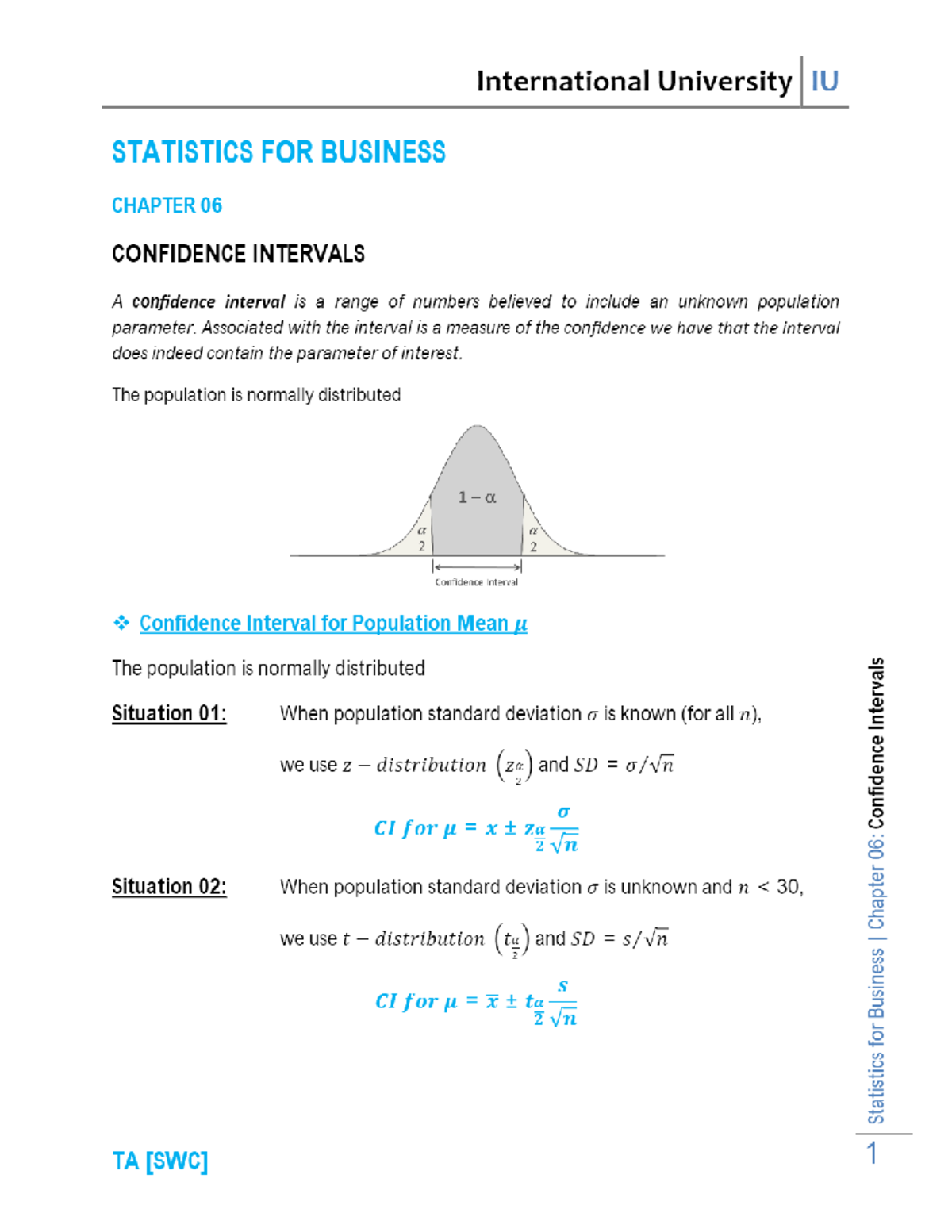 Statistics for Business - CHAP06: Understanding Confidence Intervals ...