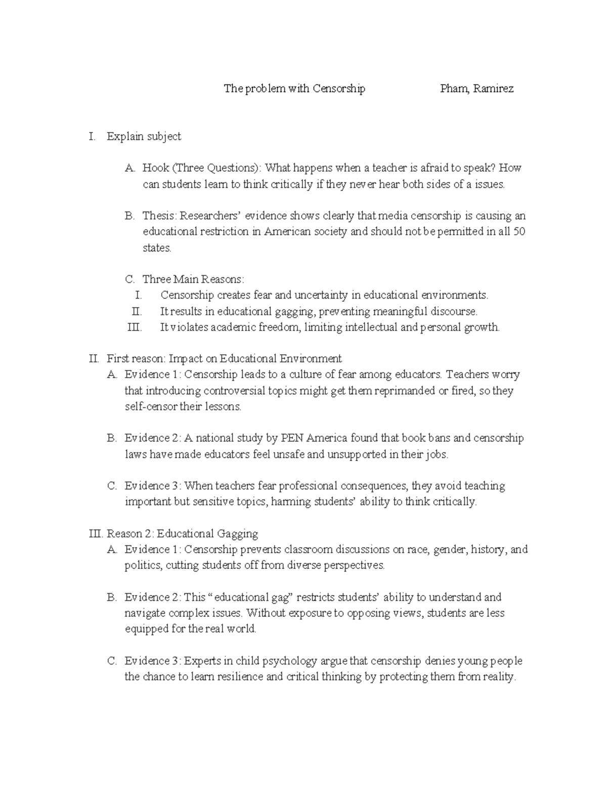 Censorship in Education: Impacts on Critical Thinking and Freedom - Studocu