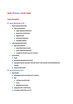 NOV 22clinical - Clinical packet example - Medical-Surgical Assessments ...