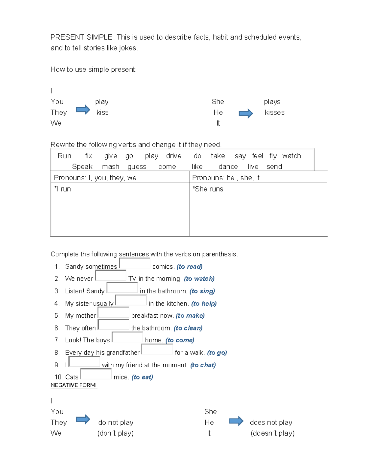 PRESENT SIMPLE: Comparative and Superlative Exercises (ENG101) - Studocu