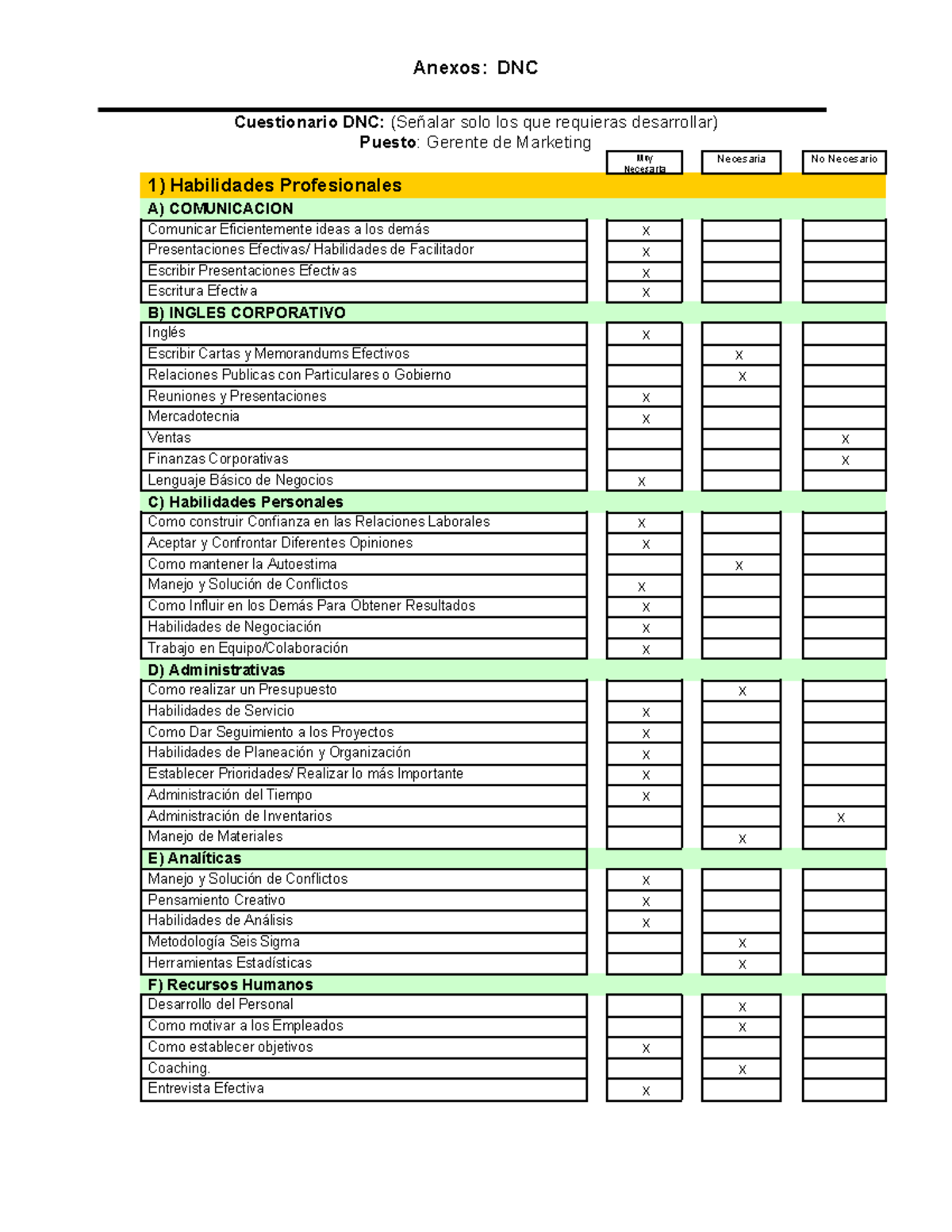 Anexos DNC[4025] - Para reclutamiento - Cuestionario DNC: (Señalar solo los que requieras - Studocu