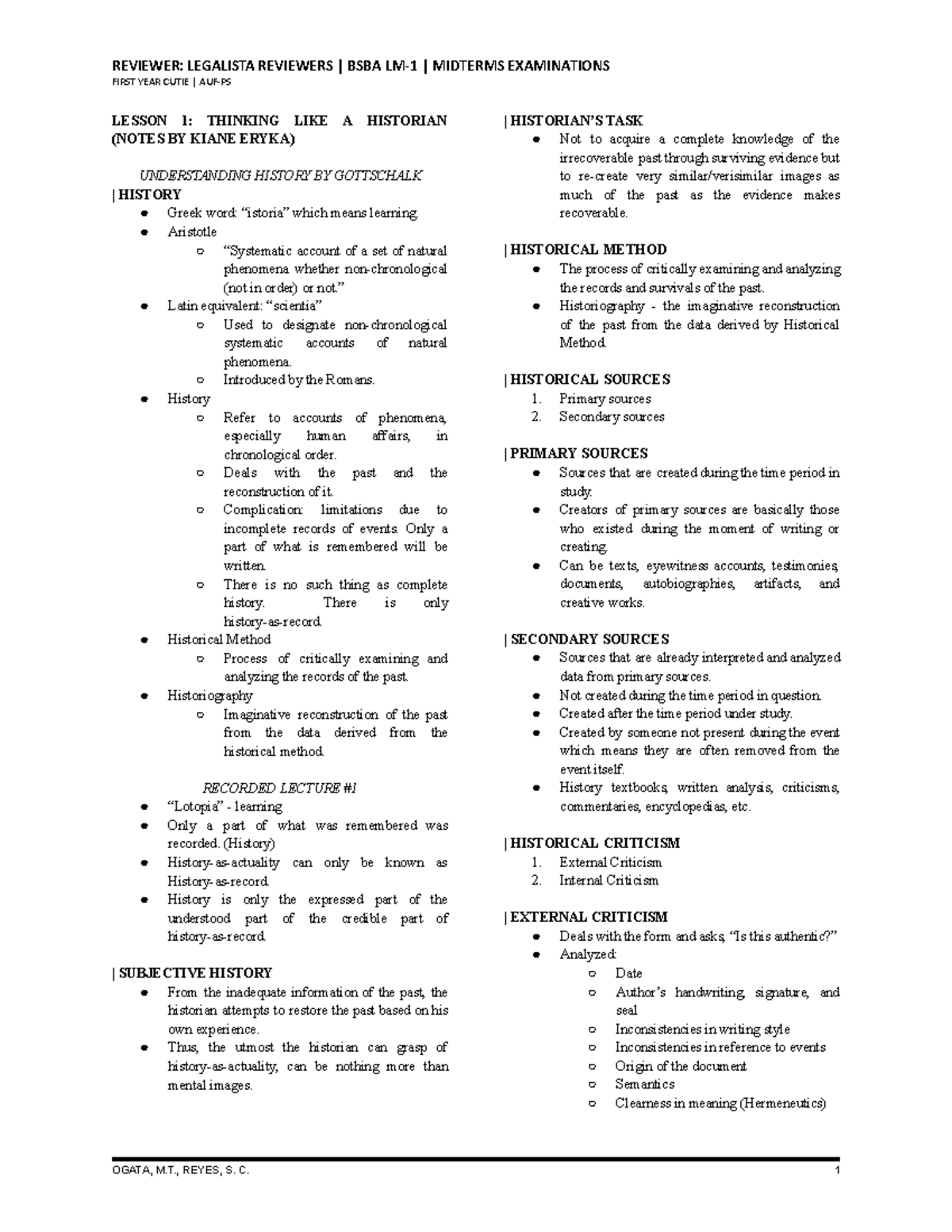 REVIEWER: LEGALISTA REVIEWERS BSBA MIDTERMS EXAMINATION NOTES ON ...