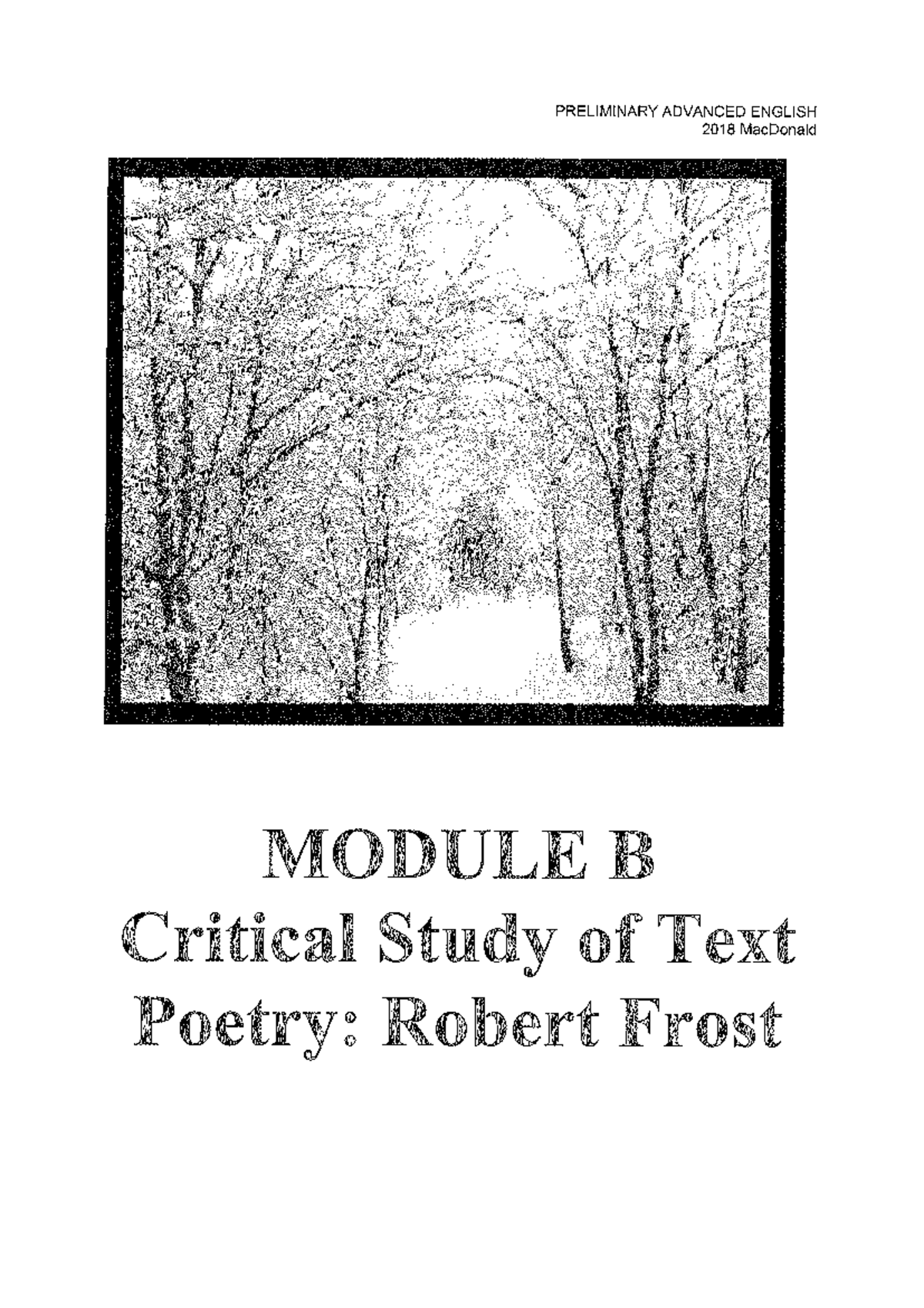 ABC123 - Module B: Critical Study of Robert Frost's Poetry - Studocu