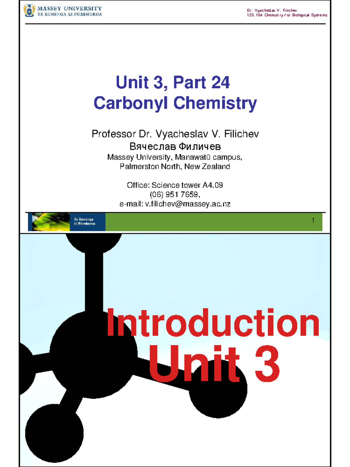123104 Week 9 Part 24 C=O chemistry grid revised - Dr. Vyacheslav V ...