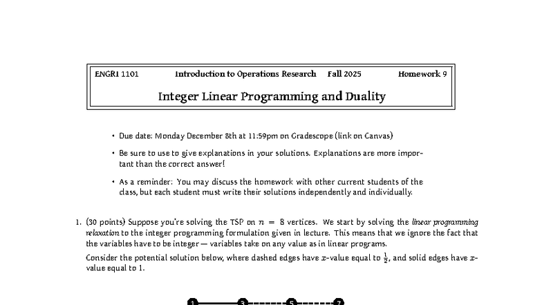 ENGRI 1101 Fall 2025 Homework 9: Integer Linear Programming & Duality ...