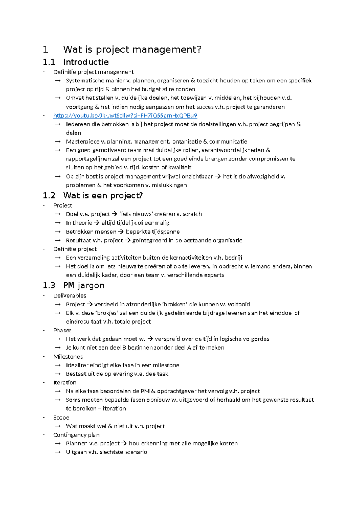Project Management Samenvatting - Inzicht in PM Concepten en ...