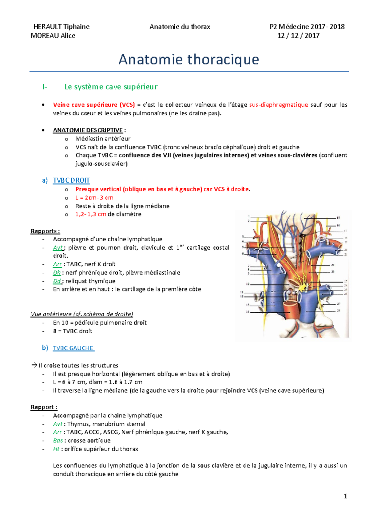 Cours 4 - Anatomie Thoracique - Warning: TT: undefined function: 32 Warning: TT: undefined ...