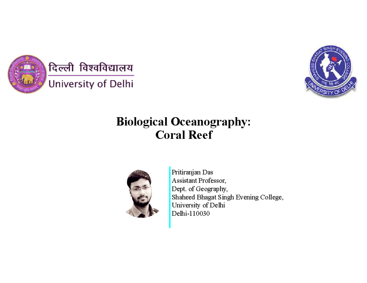 Coral Reef Biology: PL Lecture Notes on Ecosystem Dynamics - Studocu