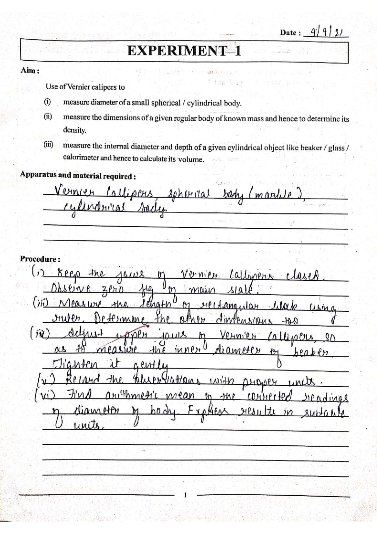 GSEB 11th Physics Lab Report: Measurement Techniques and Density ...