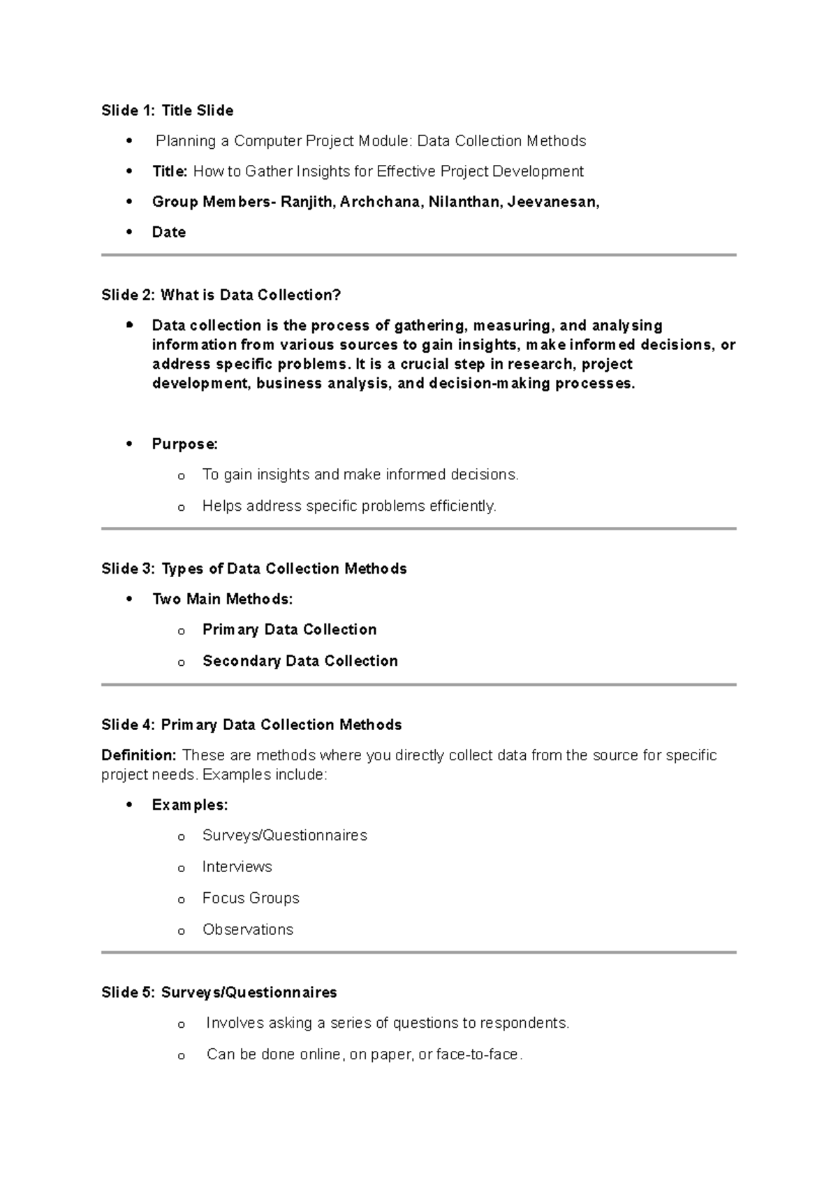 PCP Presentation 1 - Practice materials - Slide 1: Title Slide Planning ...