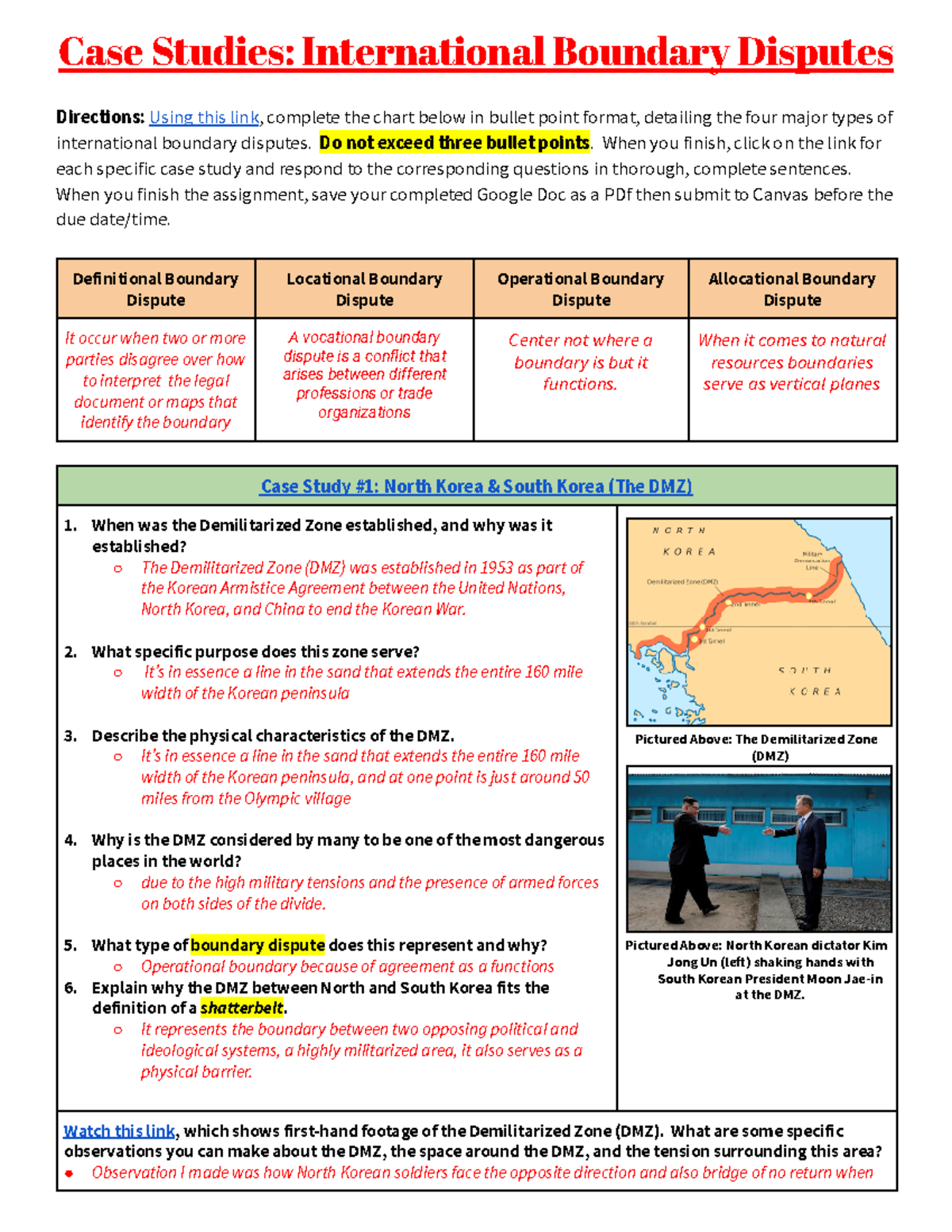 Case Studies: Types of International Boundary Disputes (INTL101) - Studocu