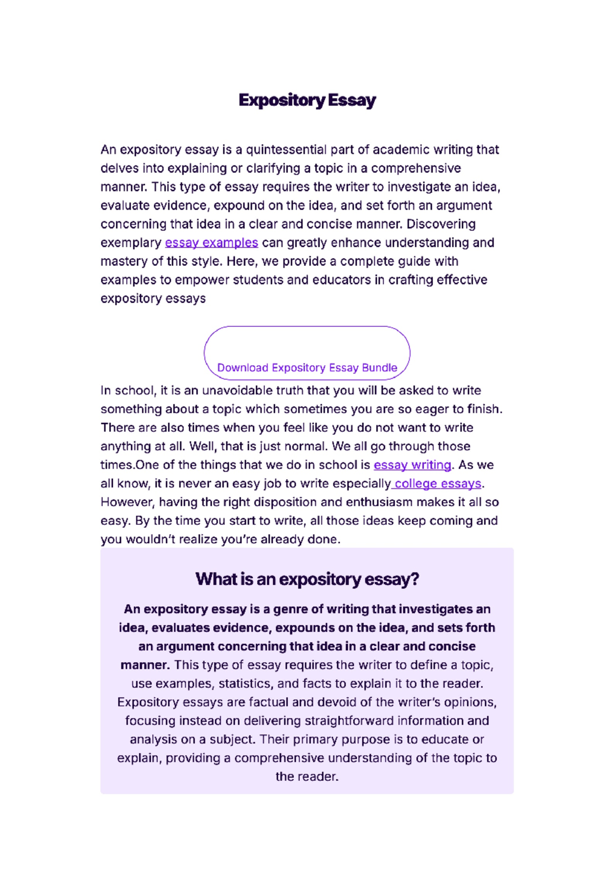 File 1736218793100 - ......... - Expository Essay An expository essay ...