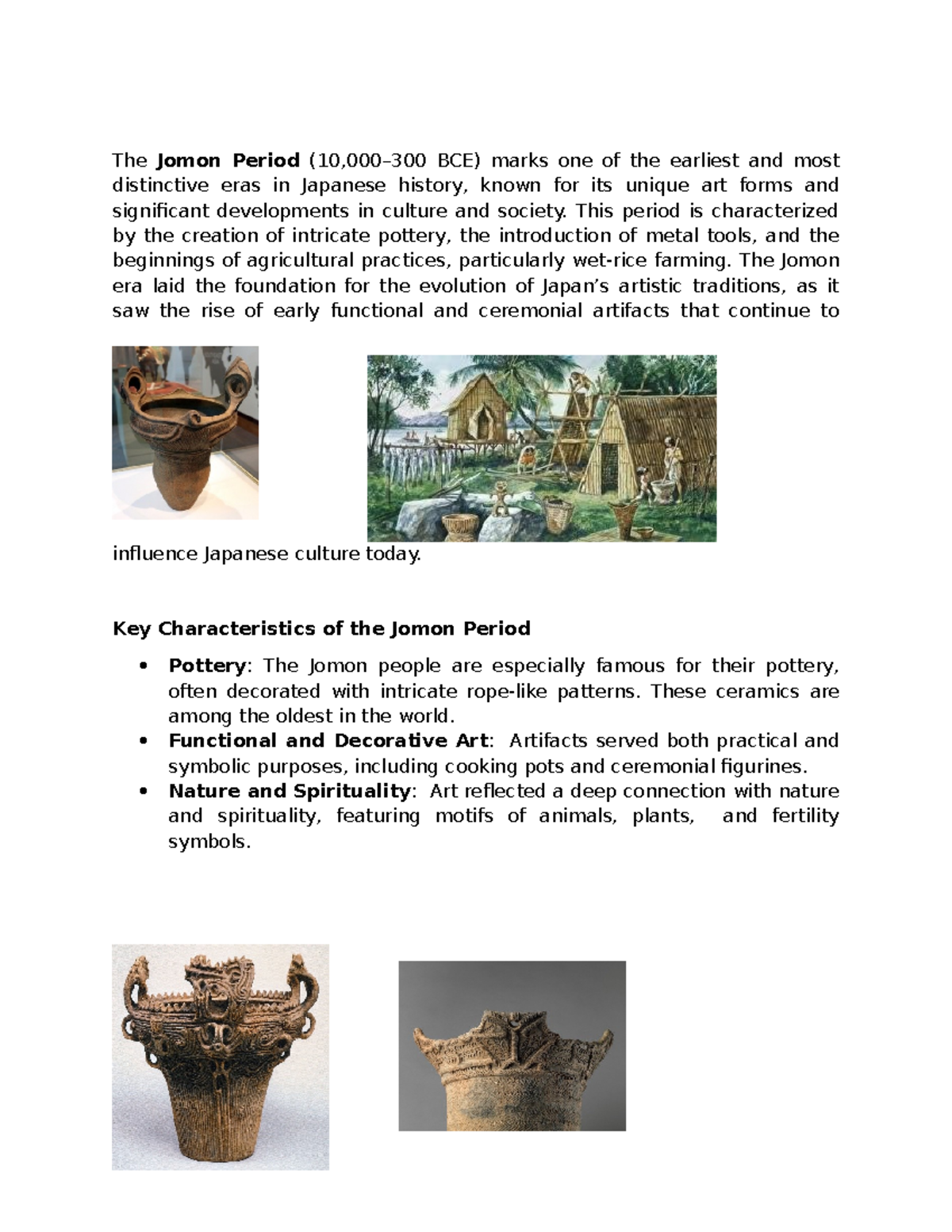 Jomon Period (10000-300BCE) - The Jomon Period (10,000–300 BCE) marks ...