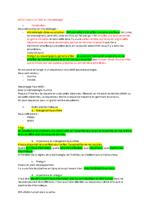 Cours 12 Flore commensale ou microbiote - 03/10 : Cours 12 : Flore ...