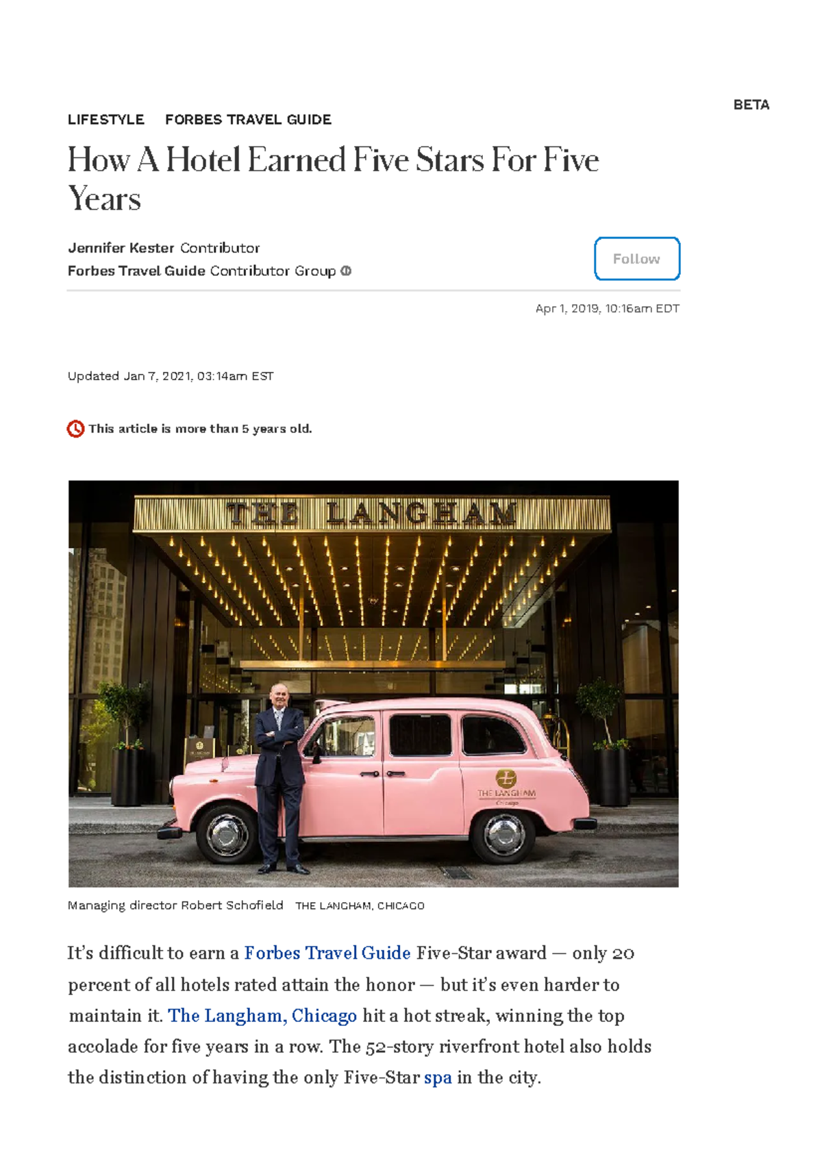How The Langham, Chicago Maintained Forbes Five-Star Status for 5 Years ...